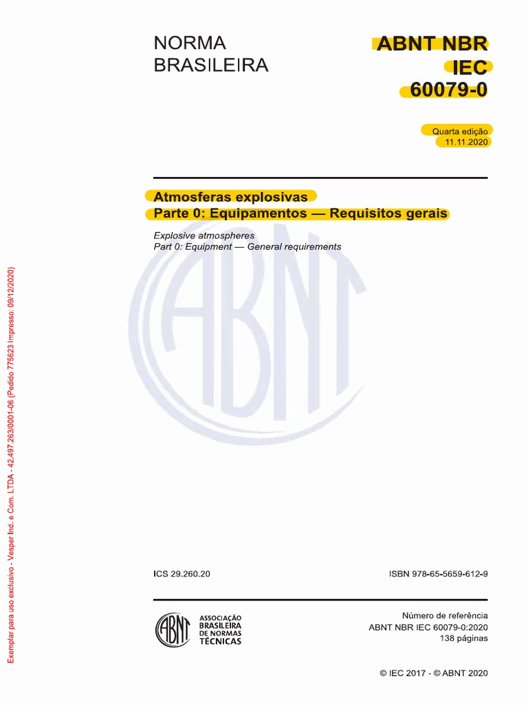 Abnt Iec 60079 0 2020 | PDF