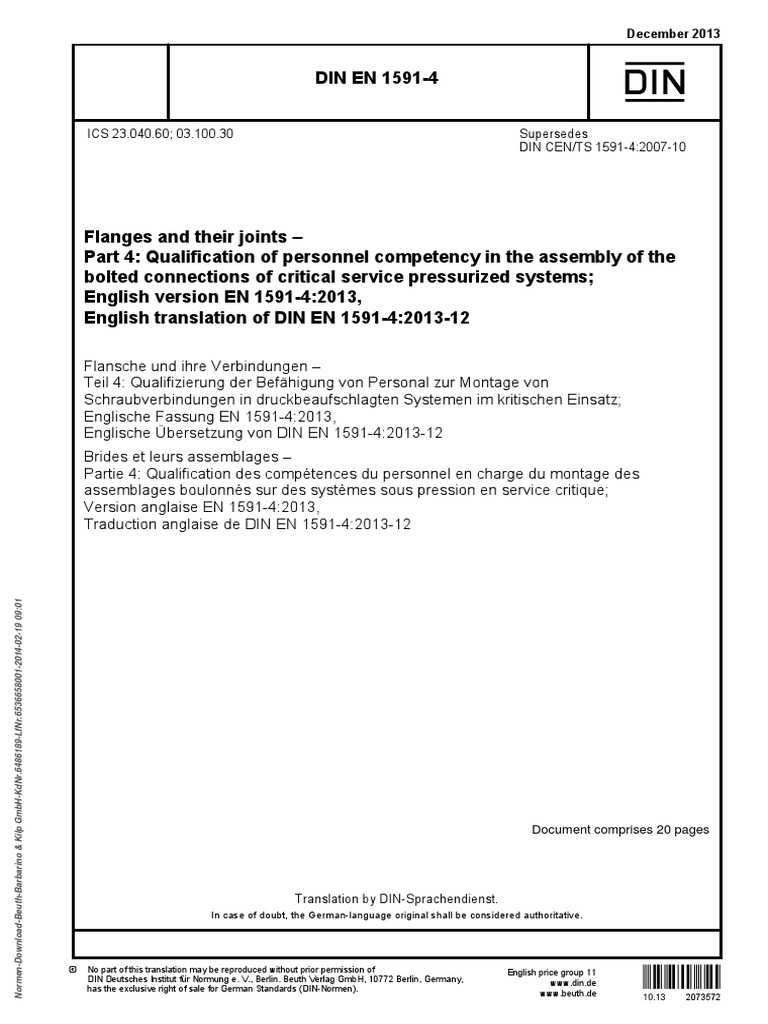 En1591-4 2013-12 English | PDF