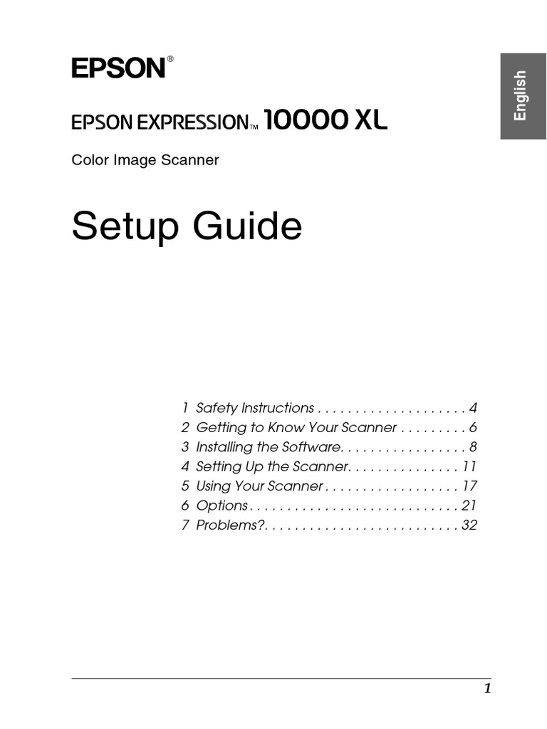 Epson 10000xl Scanner | PDF | Image Scanner | Usb