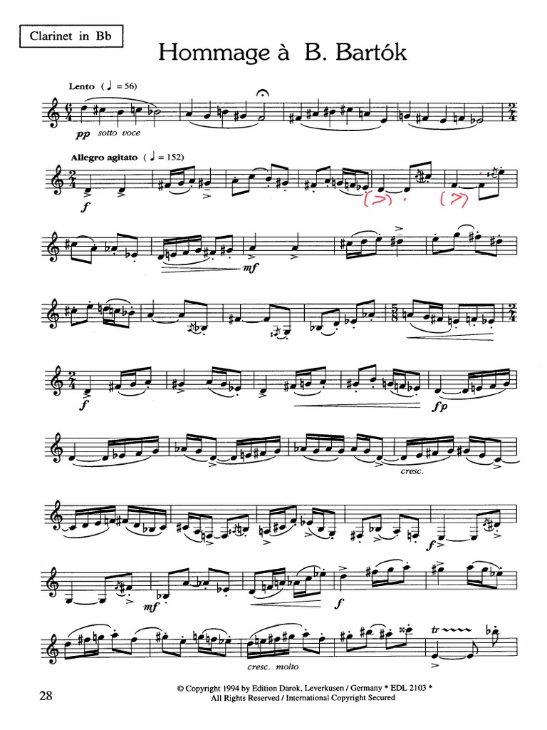 Béla Kovács: Hommage A Béla Bartók | PDF