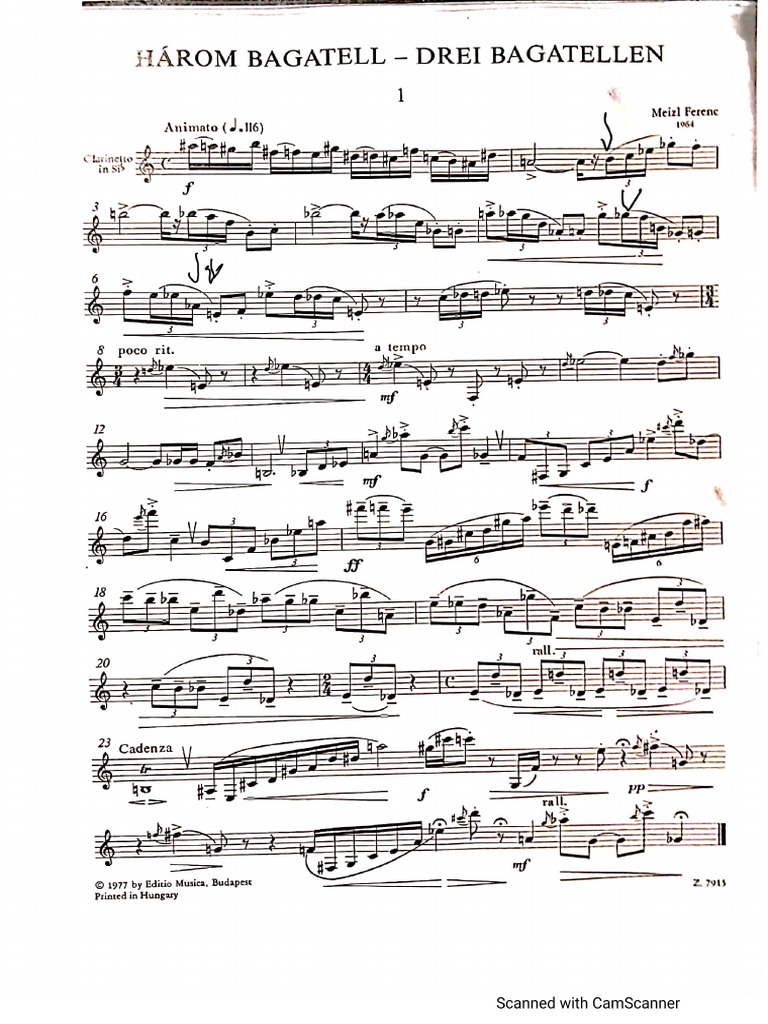 Meizl Ferenc: 3 Bagatell | PDF