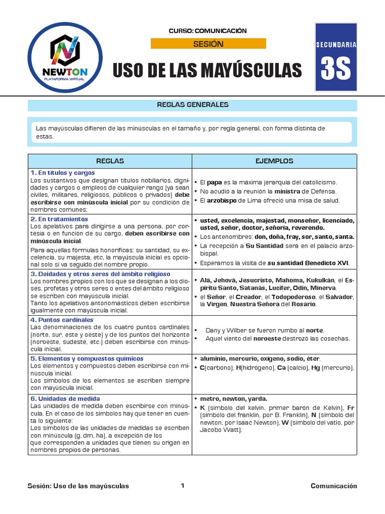 Uso de Mayúsculas en Títulos y Cargos | PDF | Estudios de idiomas ...