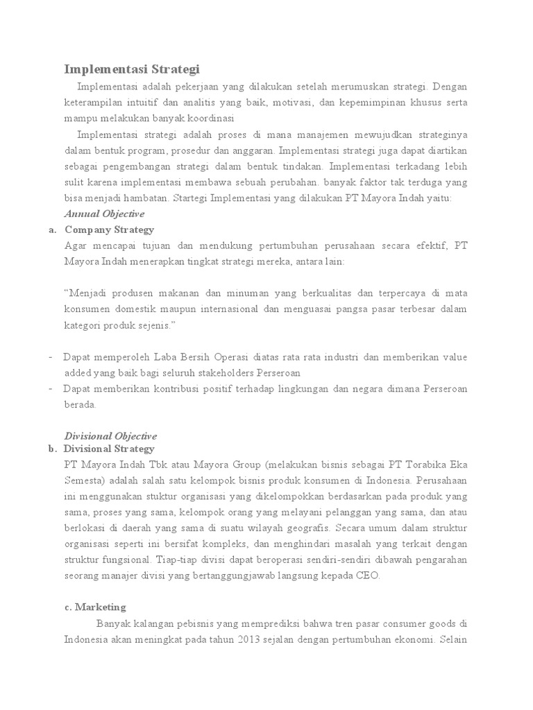 Implementasi Strategi | PDF