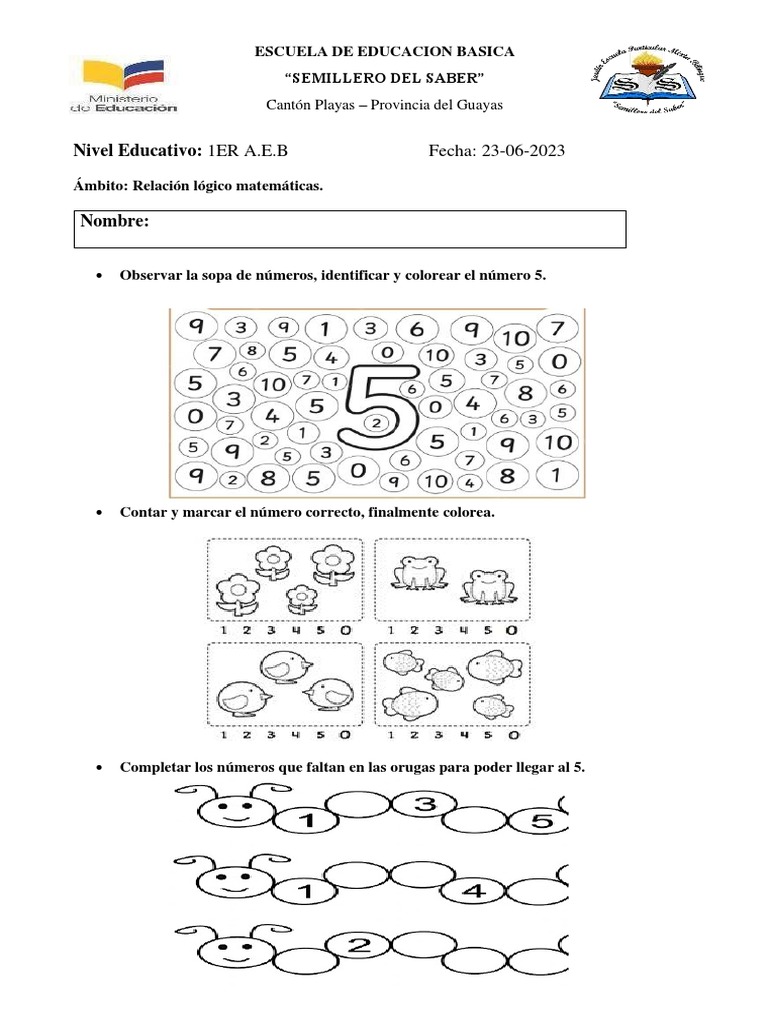 Actividades Del Número 5 | PDF