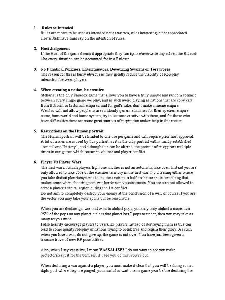 Stellaris - Official Ruleset | PDF | Sports & Recreation