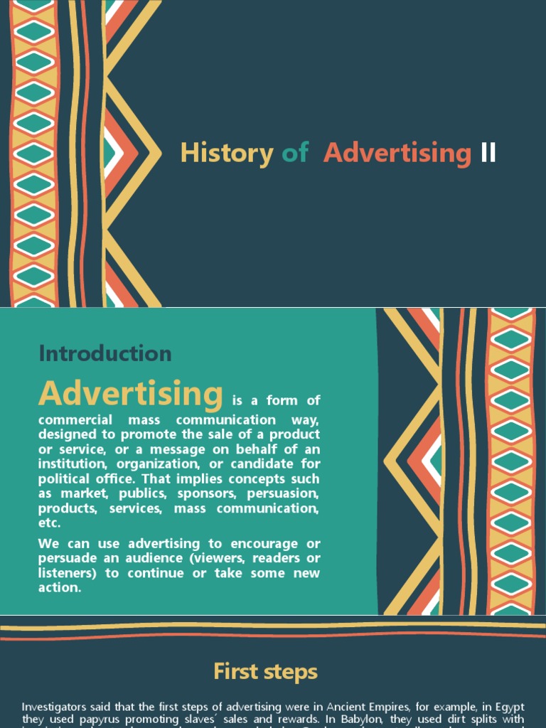 History of Advertising II - Part1 | PDF | Advertising | Newspapers