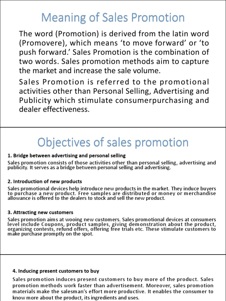 Sales Promotion Personal Salling Advertisement | PDF | Sales | Advertising