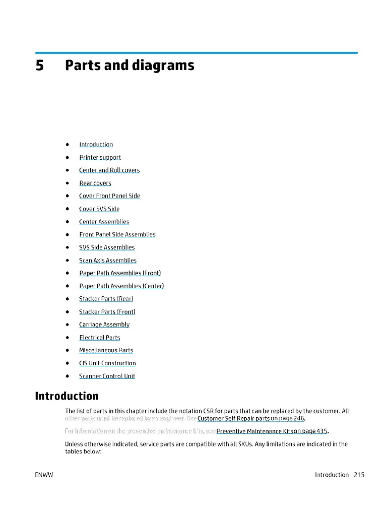 DesignJet-T920-parts Diagram | PDF