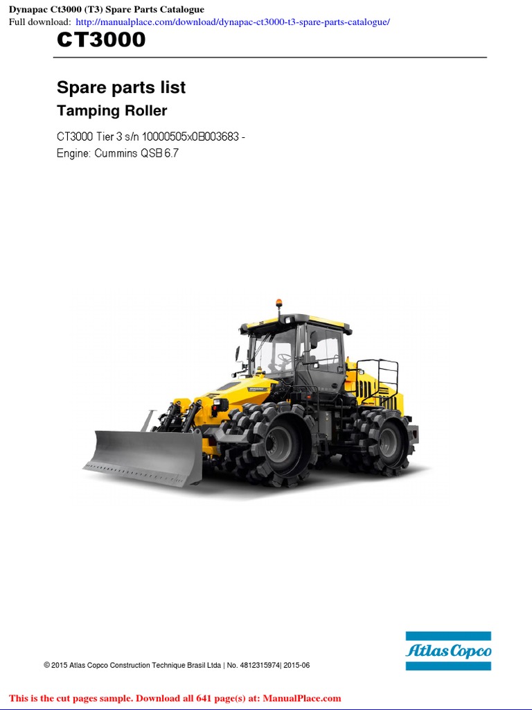 Dynapac Ct3000 t3 Spare Parts Catalogue | PDF | Clutch | Vehicle Technology