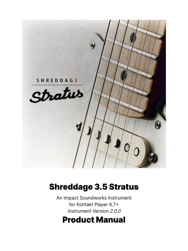 Shreddage 3 Stratus Manual | PDF | Guitars | String Instruments