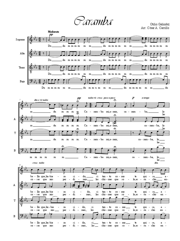 Caramba Carrillo | PDF | Notation | Notation musicale