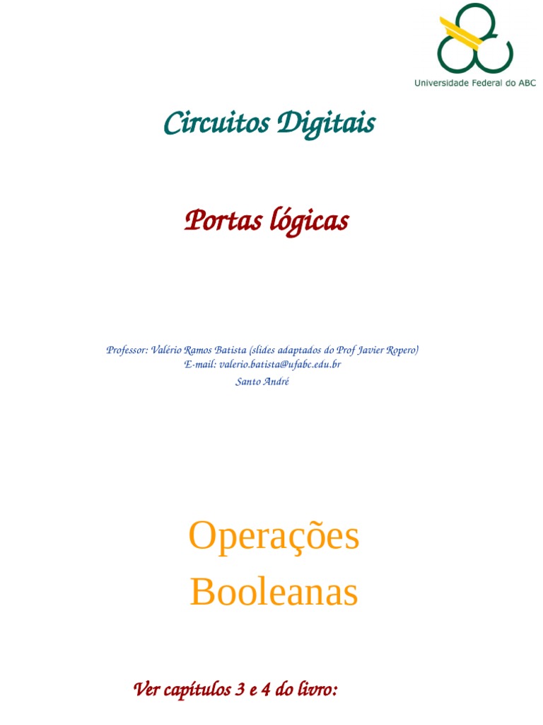 Slides Aula02 (Portas Logicas) | PDF