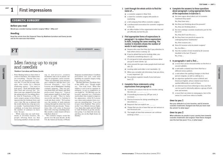 Reading | PDF | Plastic Surgery | Surgery