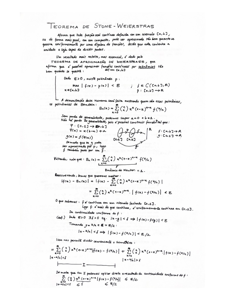 Teorema de Stone-Weierstrass | PDF