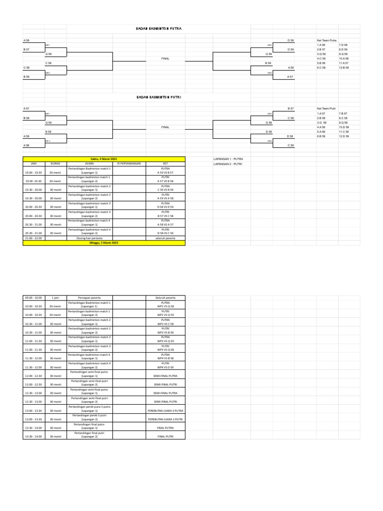 Bagan Comleague - Bagan Badminton | PDF
