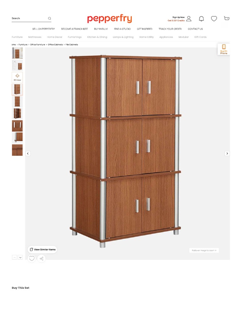 Jacob File Cabinet in Natural Finish, 5000 | PDF