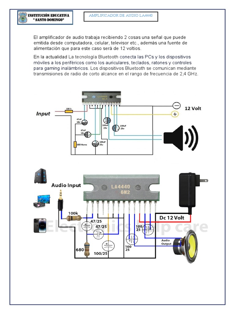 El Amplificador De Audio Trabaja Recibiendo 2 Cosas Una Señal Que Puede