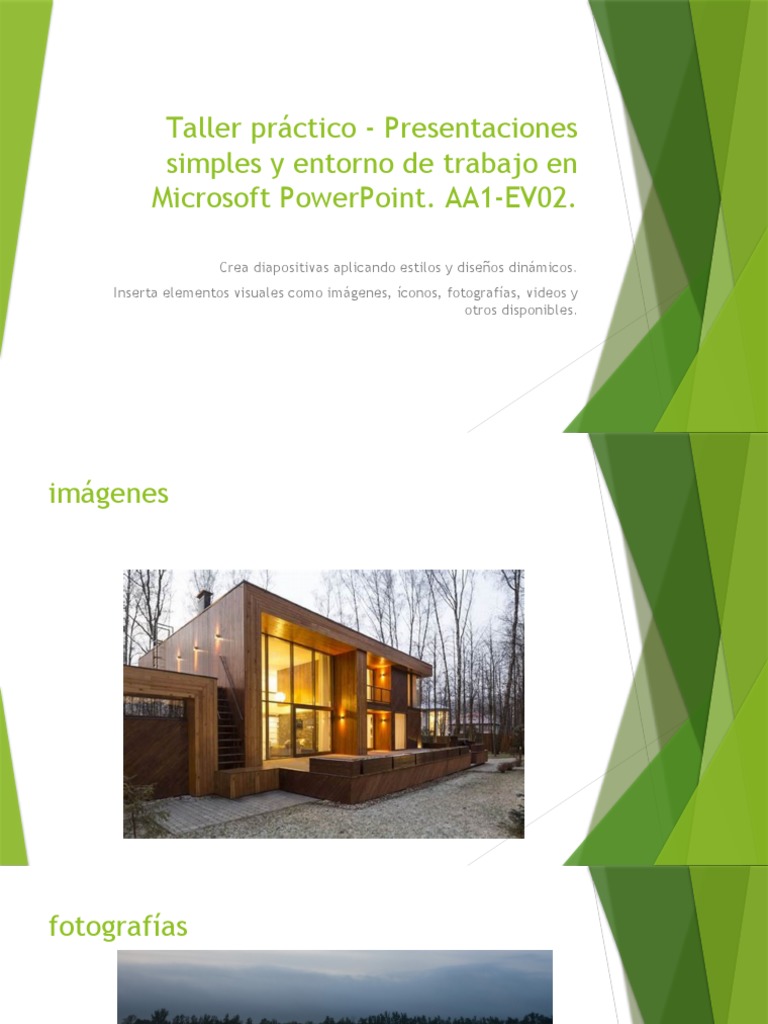 Taller Práctico - Presentaciones Simples y Entorno de Trabajo en Microsoft PowerPoint. AA1-EV02 ...