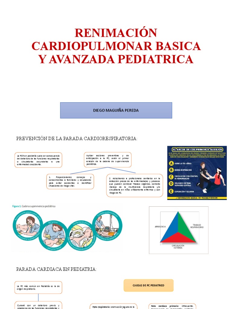 Renimación Cardiopulmonar Basica y Avanzada Pediatrica | PDF