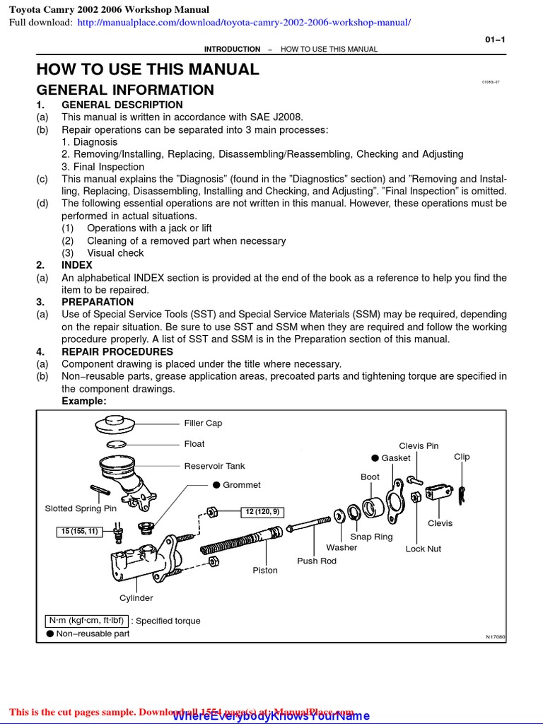 2002-2006 Toyota Camry Repair Manual | PDF | Electrical Connector ...