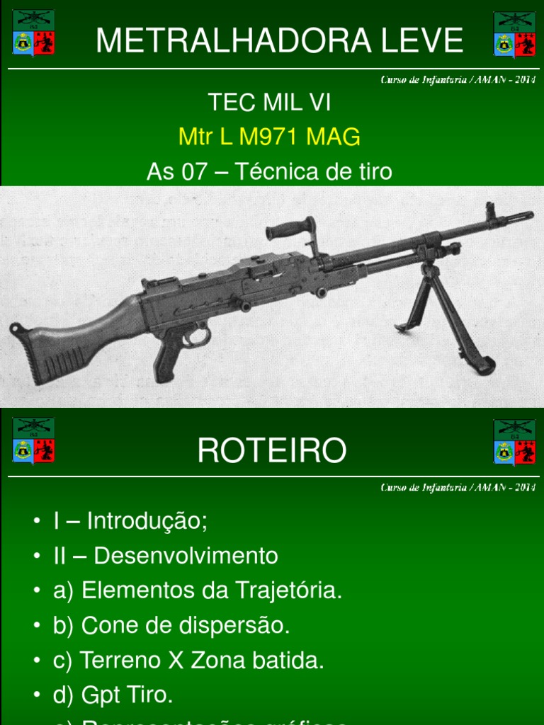 Técnicas de Tiro com Metralhadora MAG 7.62 | PDF | Trajetória | Infantaria