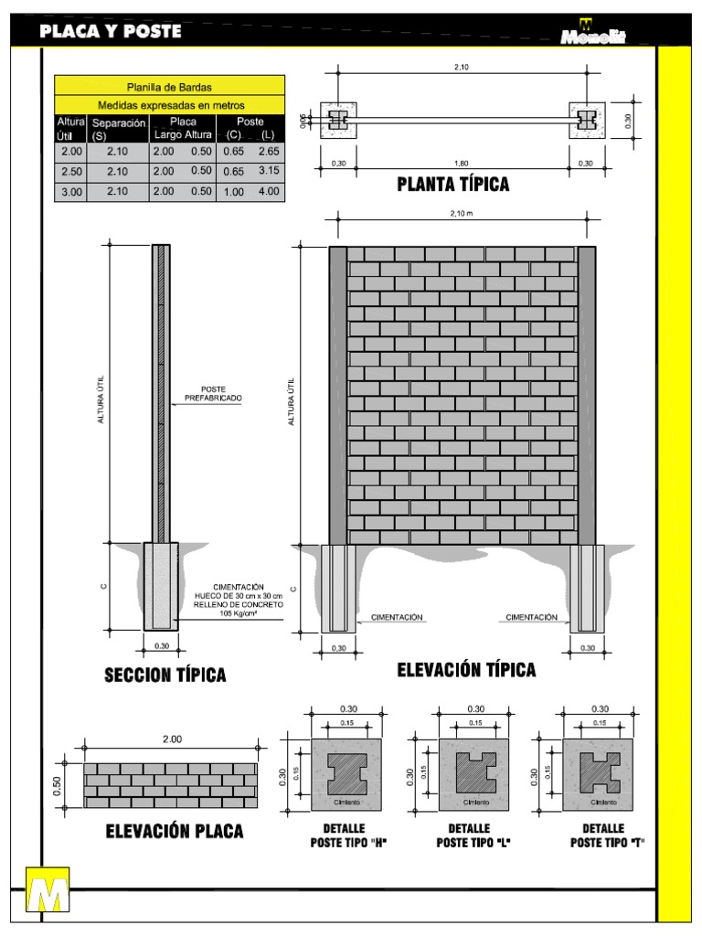 Detalles Placa y Poste H4 2021 | PDF