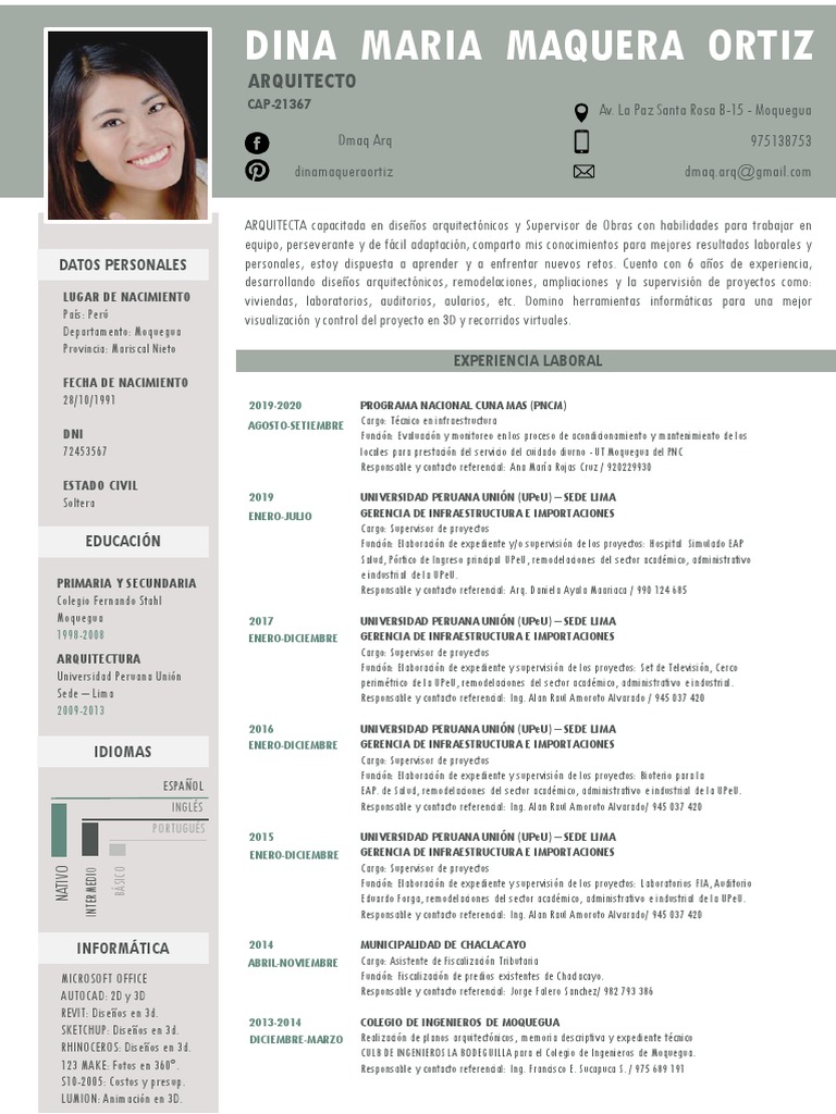 CV Dina Maquera | PDF
