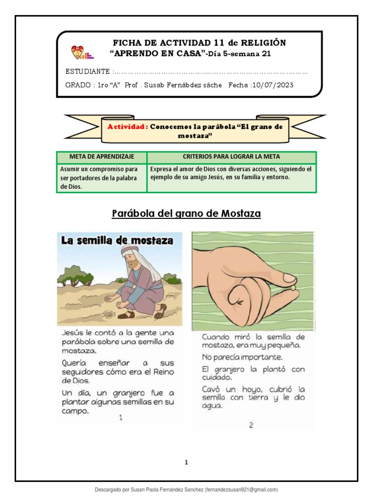 tema-11-s21-exp6-relig-semilla-de-mostaza | PDF | Parábolas de Jesús | Dios