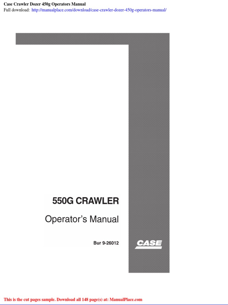 Case Crawler Dozer 450g Manual | PDF | Technology & Engineering