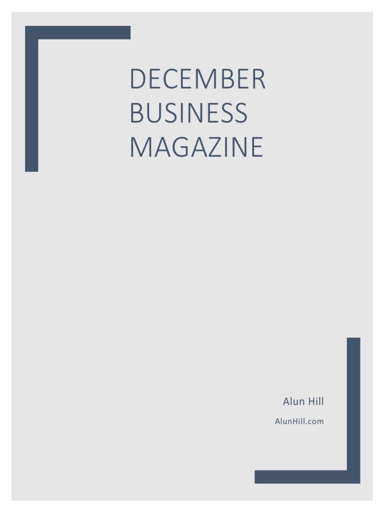 Alun Hill December Business Magazine | PDF | Social Media | Popular ...