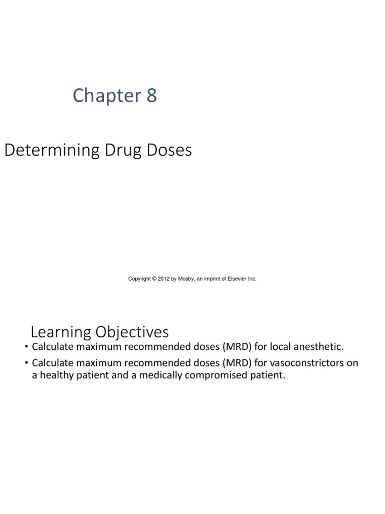 Chapter - 08 Determining Drug Dosage | PDF | Dose (Biochemistry ...