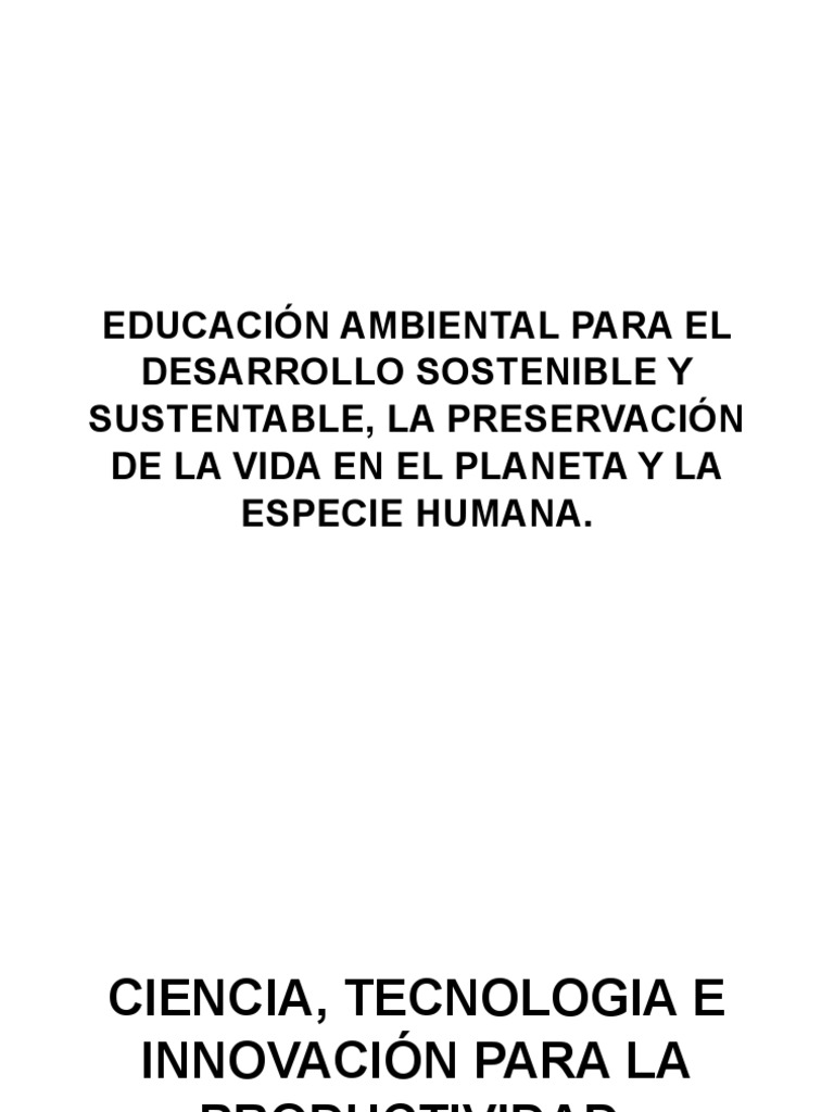 Educación Ambiental Para El Desarrollo Sostenible Y Sustentable Pdf