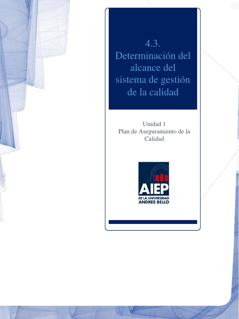 Alcance del Sistema de Gestión de Calidad | PDF