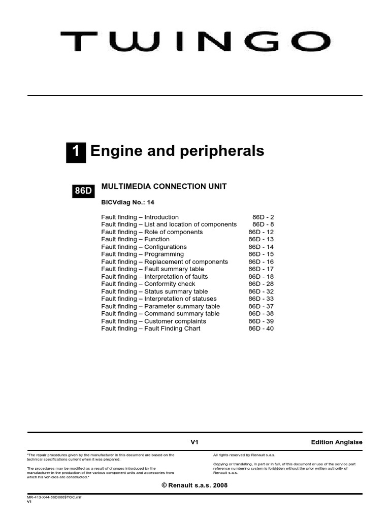 Renault Fault Diagnosis Guide | PDF
