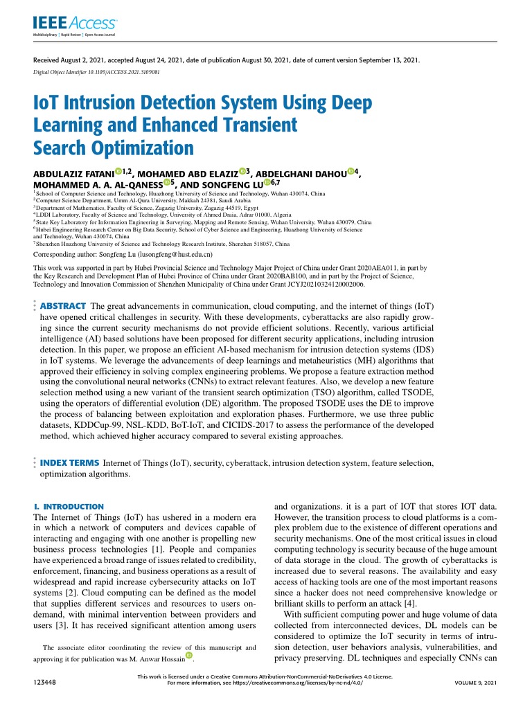 6 Iot Intrusion Detection System Using Deep Learning And Enhanced