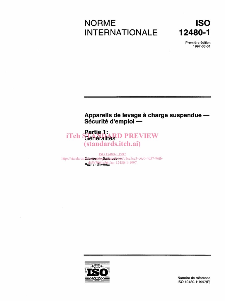 Iso 12480 1 1997 | PDF