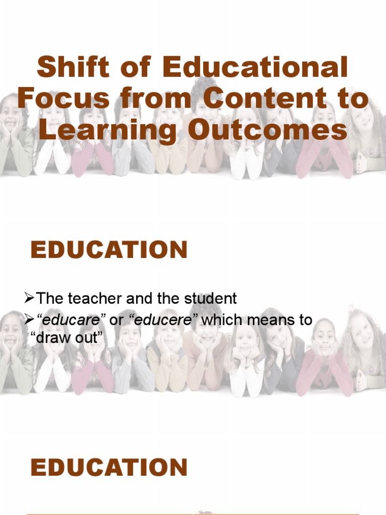 M1 - Shift of Educational Focus From Content To Learning | PDF ...