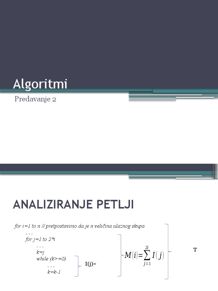 Predavanje 2 Alg | PDF