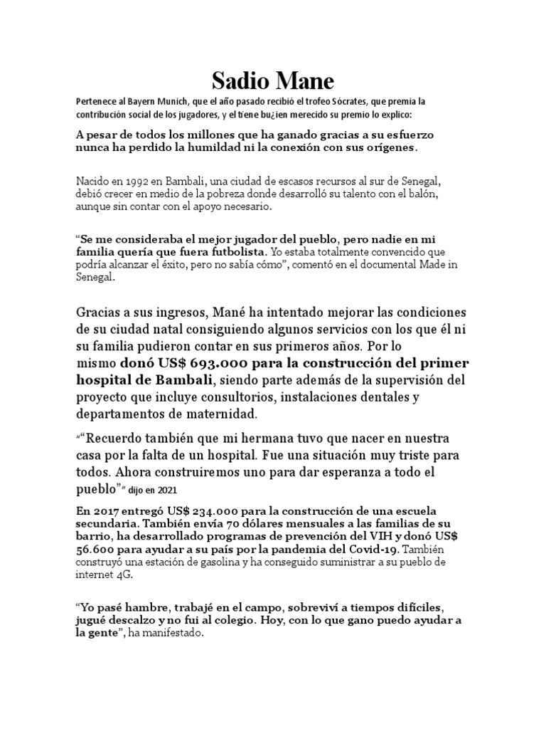 Sadio Mane | PDF