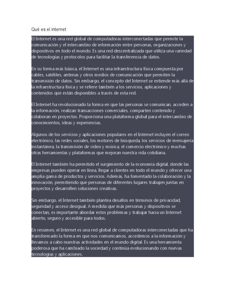 Qué es el internet | PDF