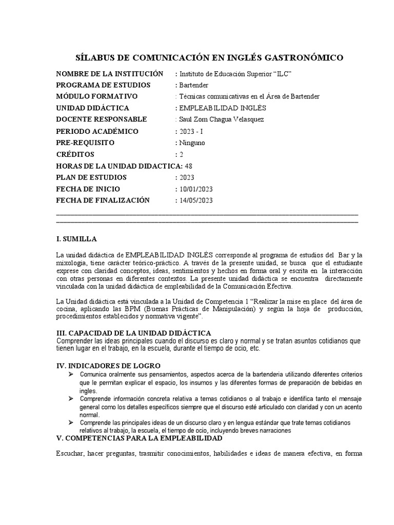 Silabo Modulo I | PDF | Crecimiento personal y profesional