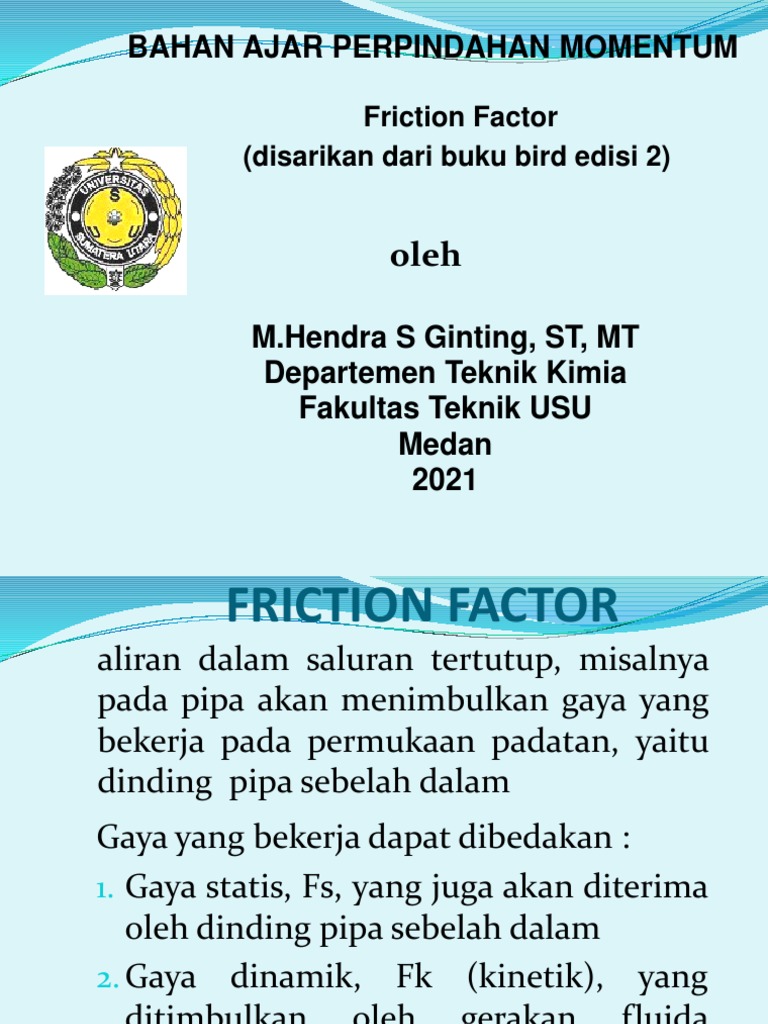Friction Factor | PDF