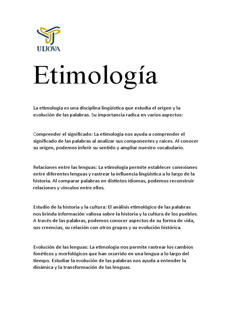 Etimología | PDF
