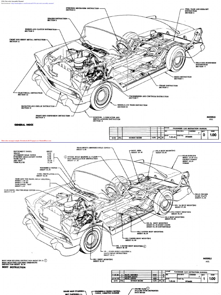 1956 Chevrolet Wheel Well Diagram