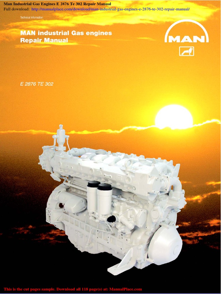Man Industrial Gas Engines e 2876 Te 302 Repair Manual | PDF ...