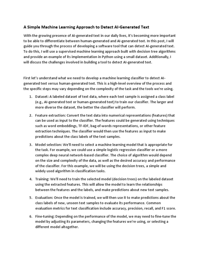 Detect AI-generated Text Using Machine Learning | Download Free PDF ... Detect AI-generated Text Using Machine Learning | Download Free PDF ...