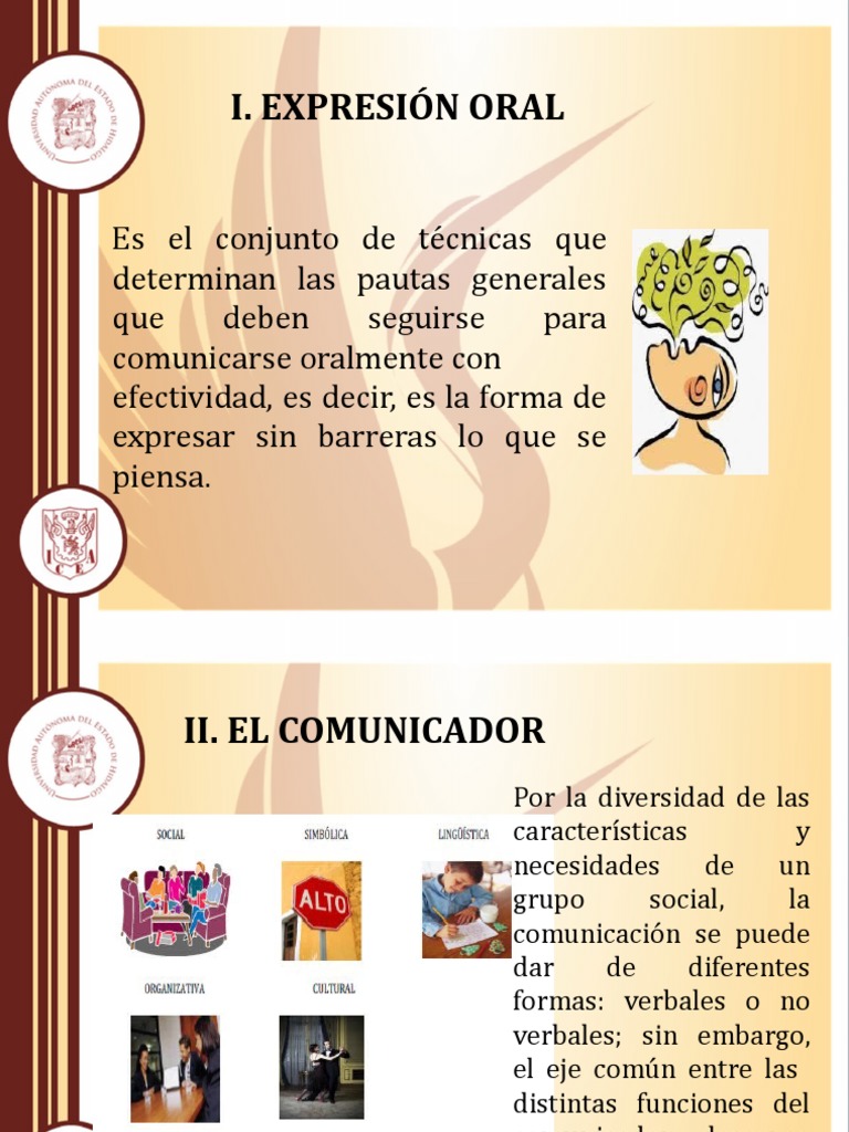Técnicas Para La Expresión Oral Efectiva Pdf Comunicación Sonido