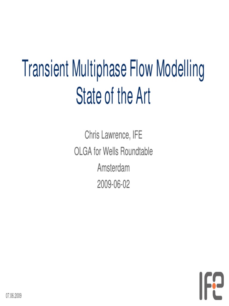 02 - Chris - Transient Multiphase Flow Modelling | PDF