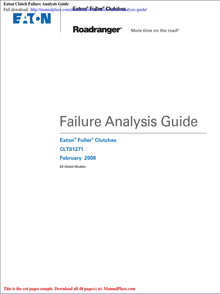 Eaton Clutch Failure Analysis Guide | PDF | Technology & Engineering