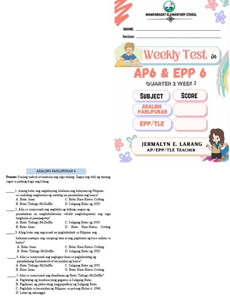 2nd Quarter Week 2 | PDF